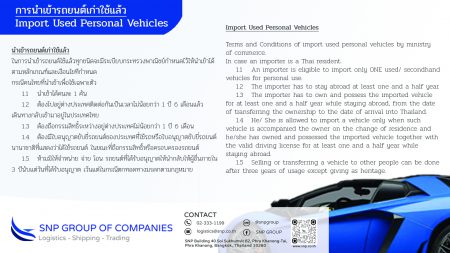 Import (พิธีการนำเข้าสินค้า) - S.N.P GROUP OF COMPANIES